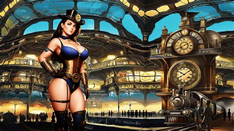 Ai Babe 52 Steampunk Lady 4 By Pixelpunk 1uk On Deviantart