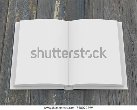 Opened Book Template 3d Rendering Stock Illustration 748022299