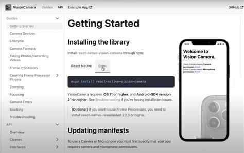 React Native Vision Camera React Native Package To Give Camera Access