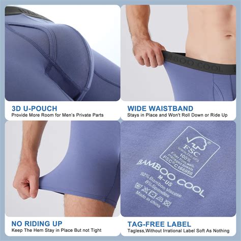 Bamboo Cool Mens Ultra Breathable Underwearno Riding Up