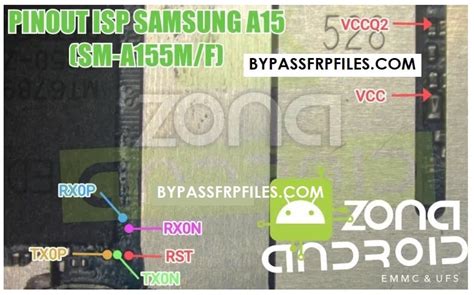 Samsung A15 5g Sm A156 Ufs Isp Pinout Test Point Frp Bypass Files