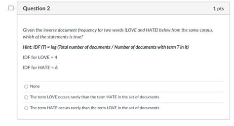Solved Question 1 1 Pts Topic Model Is A Supervised Learning Chegg Com