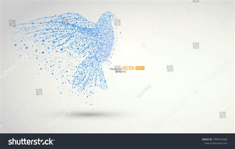 The Bird Of Particle Combination Flies High On Royalty Free Stock