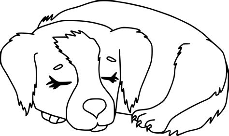 Coloriage Chien Qui Dort à Imprimer