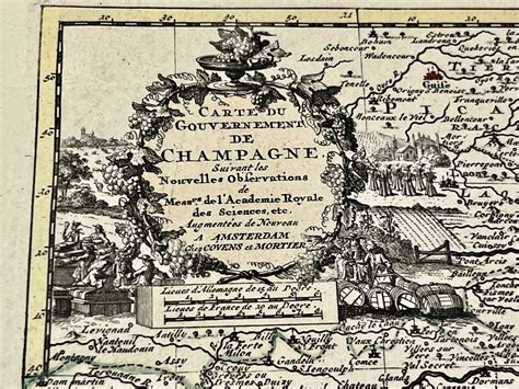 Petite Carte Ancienne De La Champagne Par P Van Der Aa Ca 1710