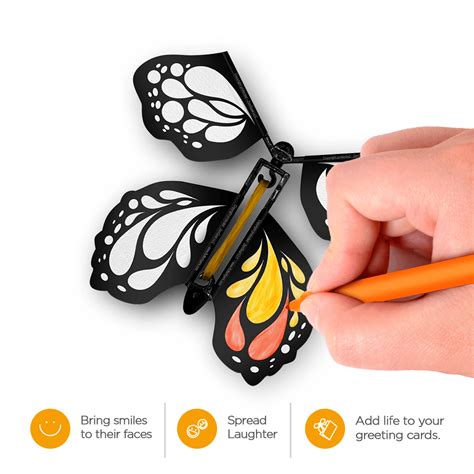 Flutterart Color Your Own Flying Butterfly For Creative Fun Flutter Flyers