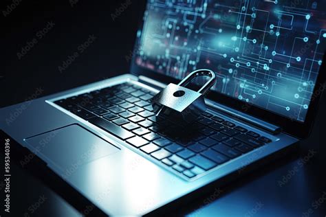 Ilustracja Stock Cyber Security Internet Protection Digital Data Protection Internet Safety