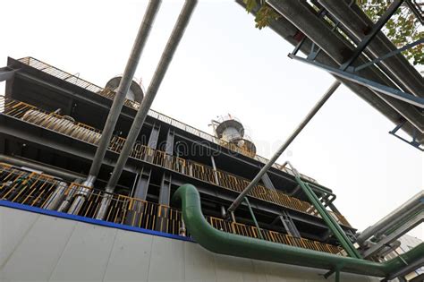 Chemical Rectification Equipment Pipeline Stock Image Image Of