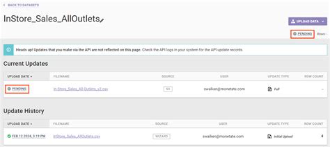 update an offline purchases dataset monetate kb