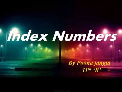 Weighted Index Numbers Ppt