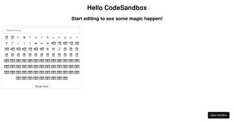 React Emoji Selector Examples Codesandbox