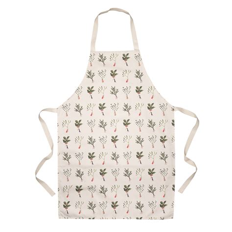 Christmas Apron Holly Mistletoe Spruce And Eucalyptus Laura