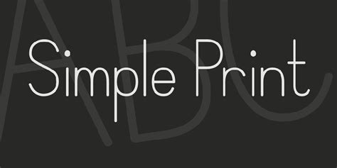 Download Simple Print Font Fontsme Com