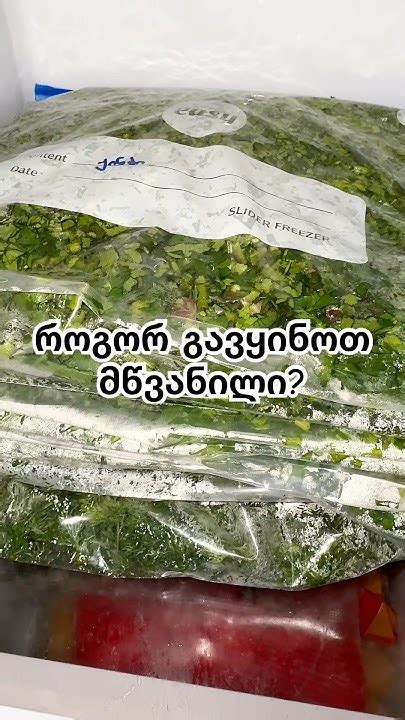 🍃როგორ გავყინოთ მწვანილი Youtube