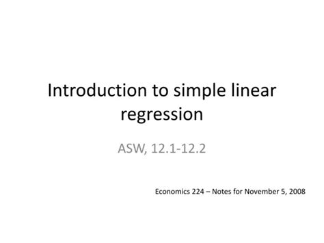 Ppt Introduction To Linear Regression Powerpoint Presentation Free