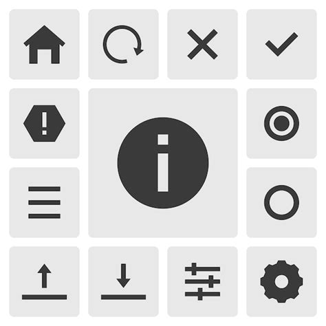 Premium Vector Information Icon Vector Design Simple Set Of Smartphone App Icons Silhouette