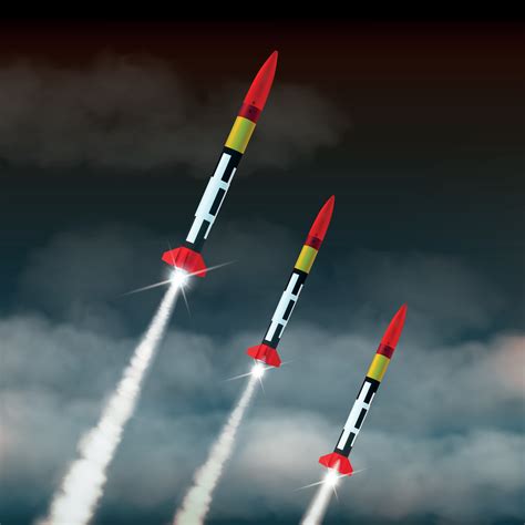 Missiles Realistic Composition 19775429 Vector Art At Vecteezy