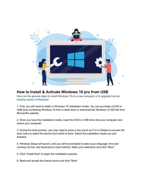 Ppt How To Install Activate Windows Pro From Usb Powerpoint Presentation Id