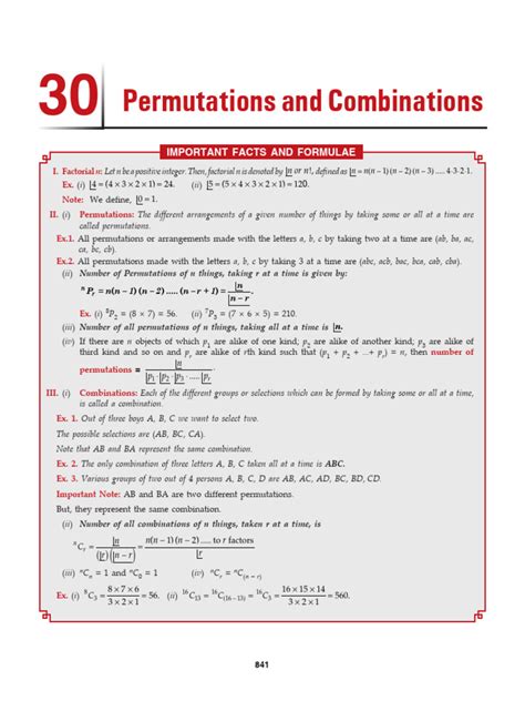 30 Permutations And Combinations Pdf Permutation Discrete Mathematics