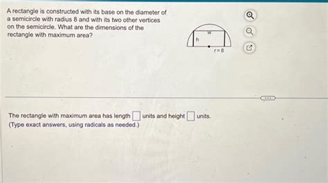 Solved A Rectangle Is Constructed With Its Base On The Chegg Com