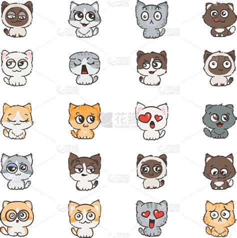 可爱的猫狗动画片个性宠物图像哺乳纲收集爱