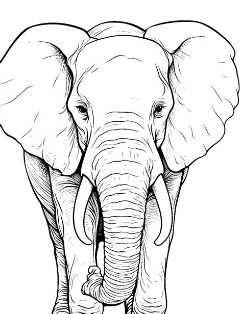 Printable Elephant Coloring Pages Elephant Face Coloring Page