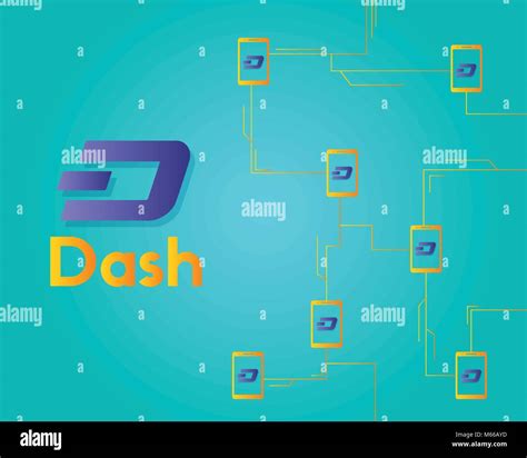 Dash Blockchain Work Technology Background Stock Vector Image And Art Alamy