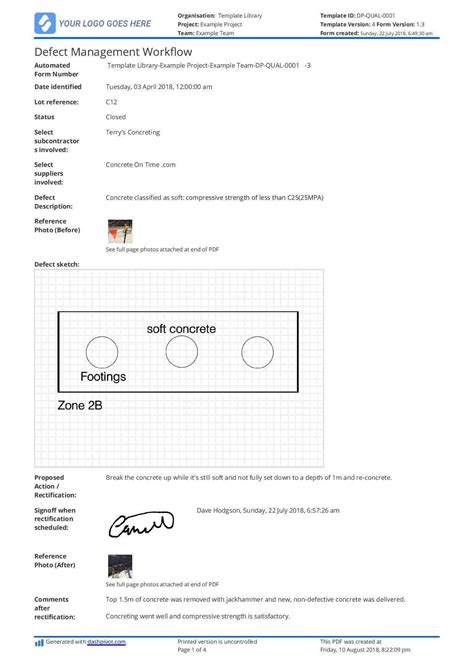 Free Defect Report Template Better Than Word Doc And Excel Pertaining