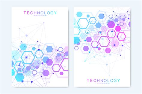 현대 벡터 템플릿 브로셔 커버 플라이어 연례 보고서 전단지 최소한의 디자인을 다루고 있습니다 6 각형 구조입니다 미래 기하학적 템플릿입니다 과학 의학 기술 배경 0명에 대한
