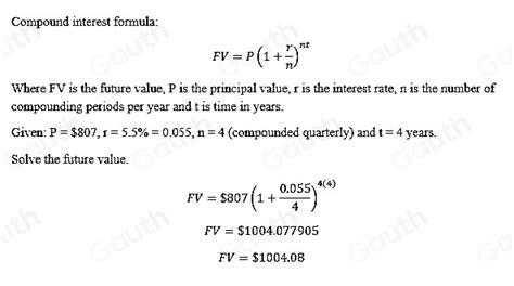 Solved Find The Future Value Using The Future Value Formula And A Calculator Round Your