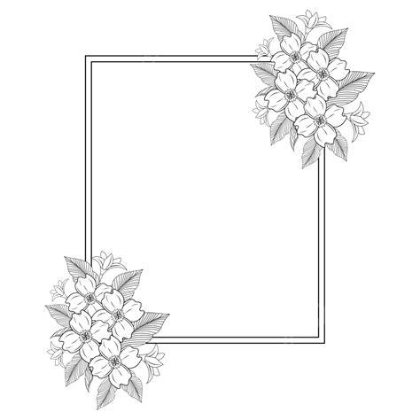 사각형 테두리 미적 꽃 장식 정사각형 테두리 미적인 꽃 장식 Png 일러스트 및 벡터 에 대한 무료 다운로드 Pngtree