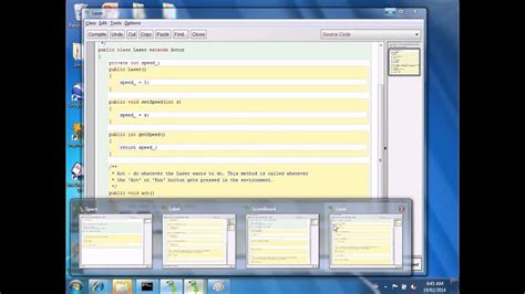 Mr Joyce Laser Class Greenfoot A Projectile Example YouTube