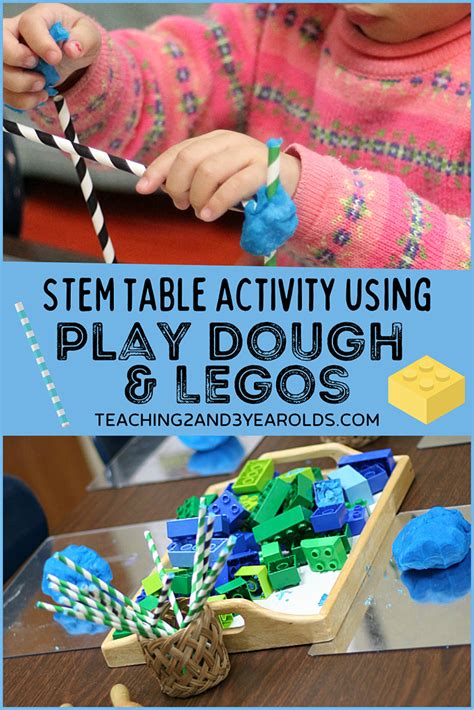 Stem Play Dough Activity With Legos