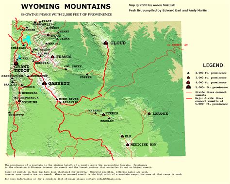 Wyoming Prominence Map