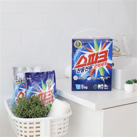세탁세제 일반드럼겸용 찬물전용 강력세척 스파크 5kg 홈플러스 택배배송