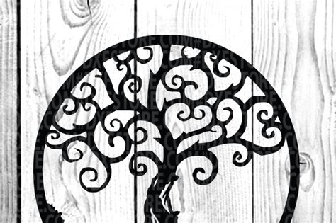 Tree Font Svg Vector Png Clip Art Floral By Dxf Store TheHungryJPEG