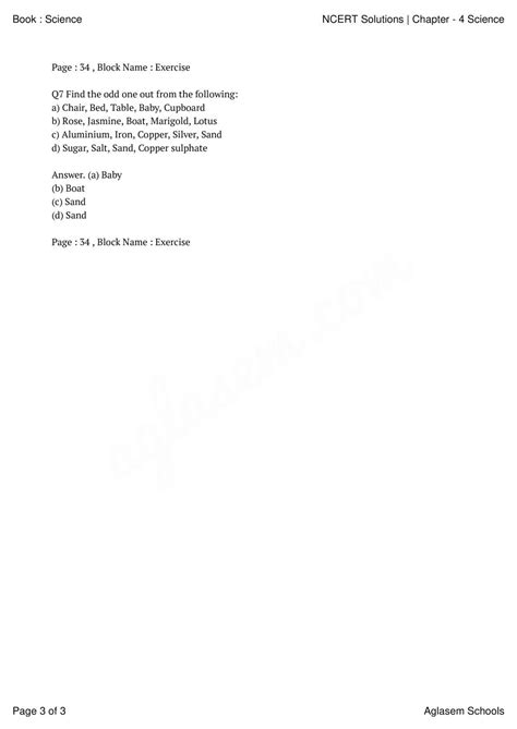 NCERT Solutions Class 6 Science Chapter 4 Sorting Materials Into Groups