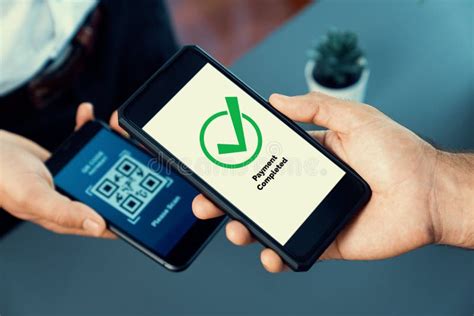 Qr Code Is Displayed On Screen For Cashless Payment Scanning Fervent
