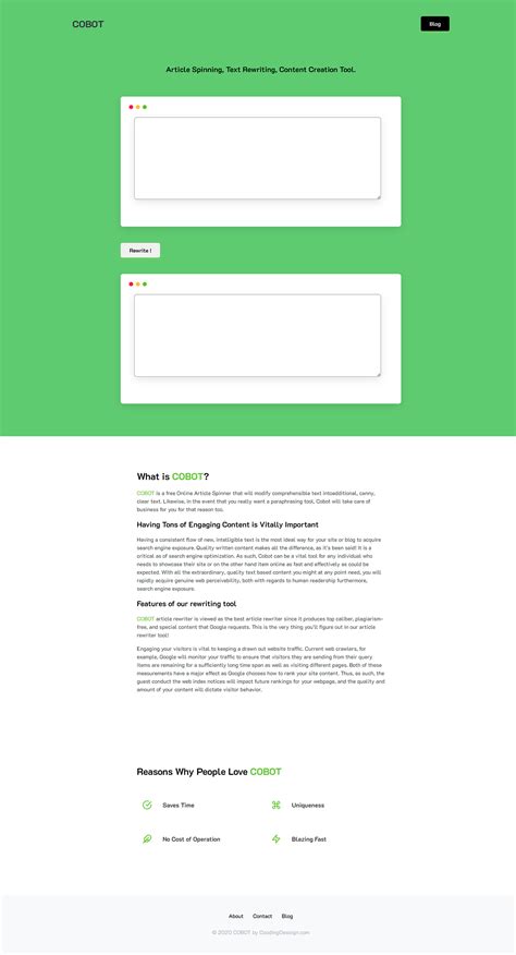 Cobot Article Rewriter Behance