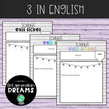 Exit Ticket Templates Digital Bilingual For Google Slides Or Power Point