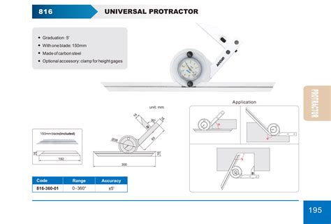 Universal Protractor Accud