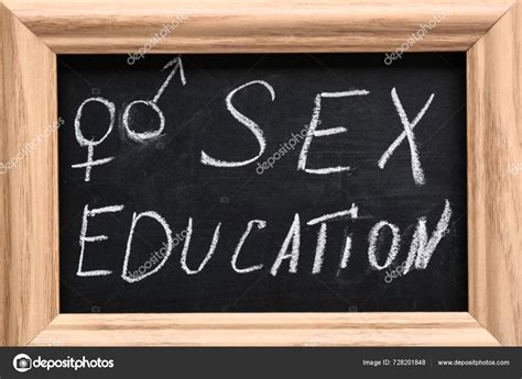 Chalkboard Written Text Sex Education Stock Photo Serezniy