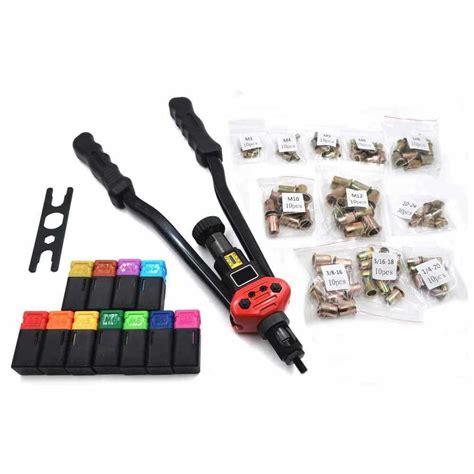 Manual Rivet Tool Suit Rivet Nut Thread Locator Nut Metric System Riveting Standard