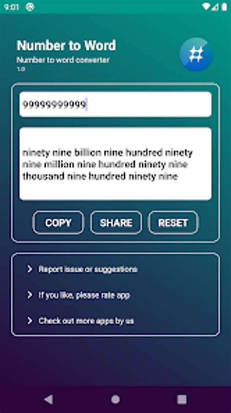 Number To Word Converter Offli Para Android Download