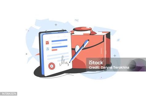 문서 폴더가 있는 비즈니스 서류 가방 경력 성장 개념입니다 작업 가방 벡터 이미지입니다 보고서 목록 체크 표시 서류 개발에 대한 스톡 벡터 아트 및 기타 이미지 Istock