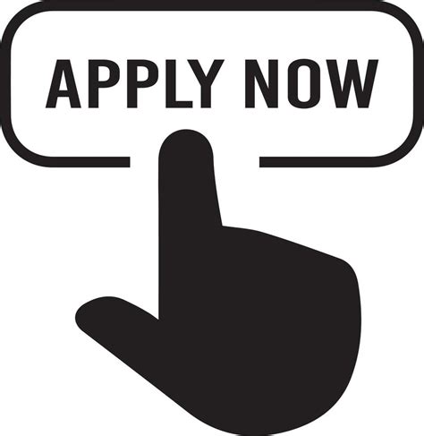 Apply Now An Icon In Flat Style Finger Cursor Vector Illustration On White Isolated Background