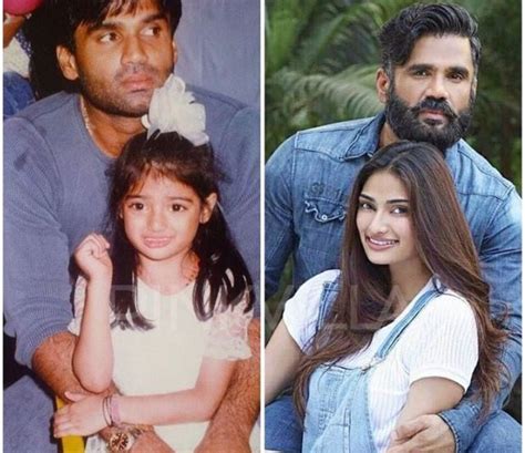 Sunil Shetty With His Daughter Athiya Celebrity Pictures Vintage