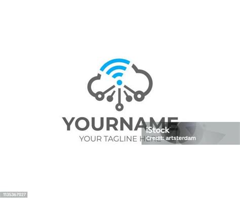 사물 인터넷 설계 네트워크 클라우드 및 Wifi 신호 벡터 디자인 클라우드 기술 설계 로고에 대한 스톡 벡터 아트 및 기타 이미지 Istock