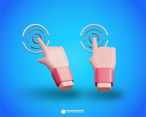 Premium Psd 3d Rendering Touch Finger Or Touchscreen