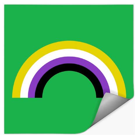 Non Binary Rainbow Non Binary Pride Flag Stickers Sold By Cynthia